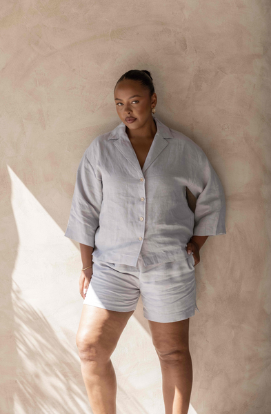 Linen Short Set - Mist | CLB Living